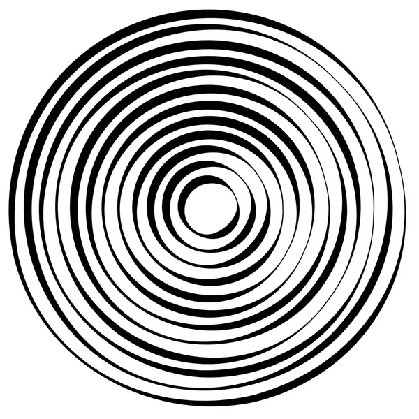 Concentric Circles Radiating Radial Circles Lines Stock Vector by ...