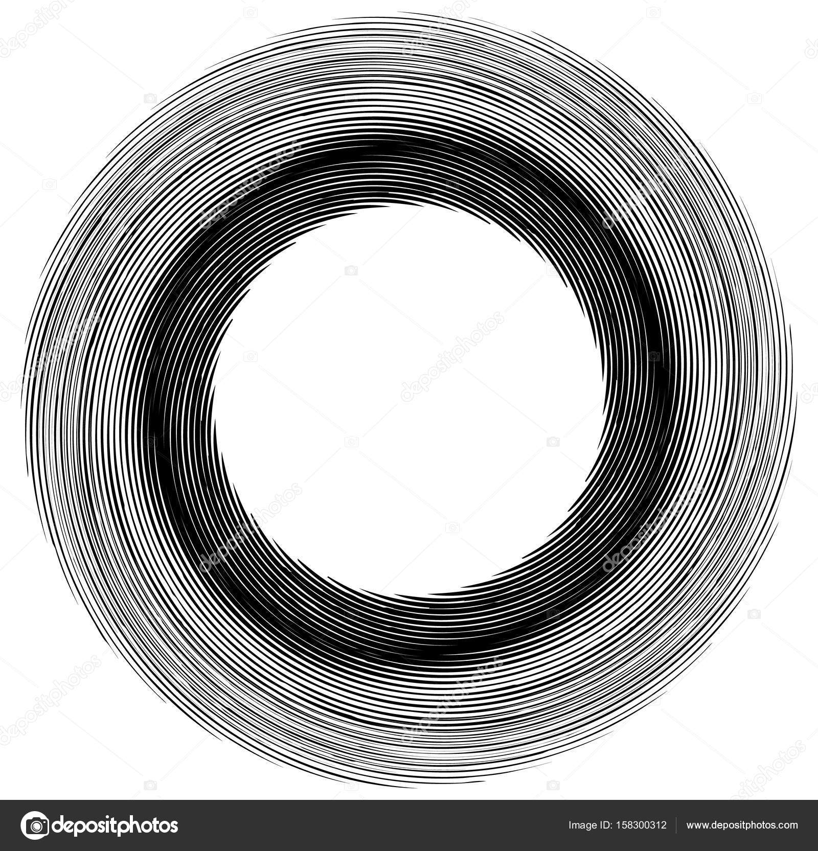 Líneas radiales con distorsión rotatoria . Vector de stock por ...
