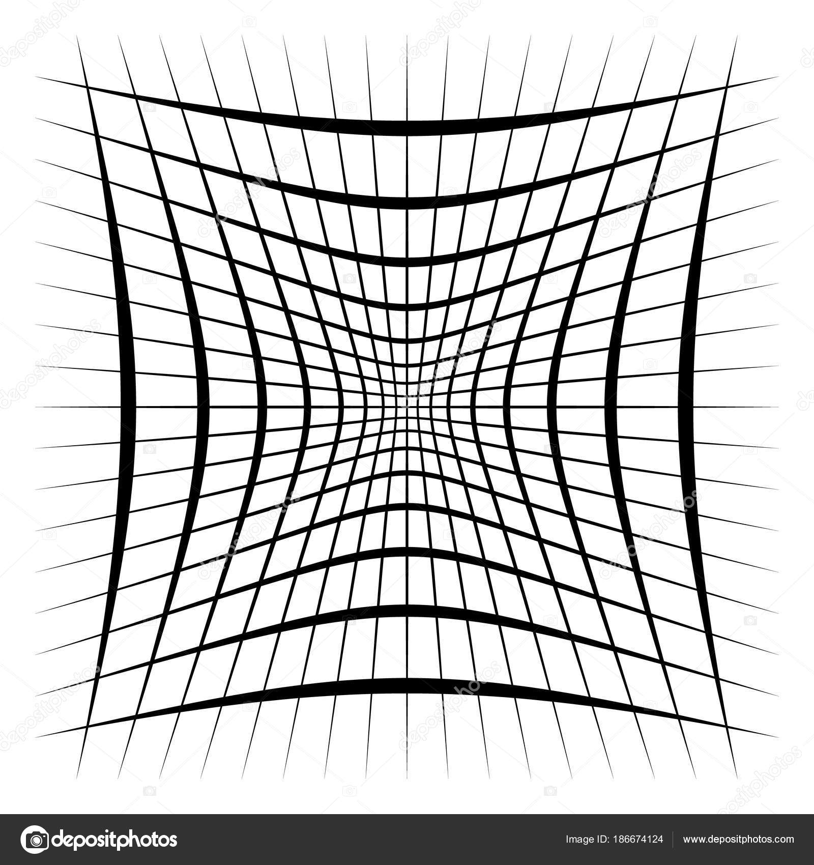 Grid Mesh Lattice Distortion Warp Effect Vector Illustration Stock ...