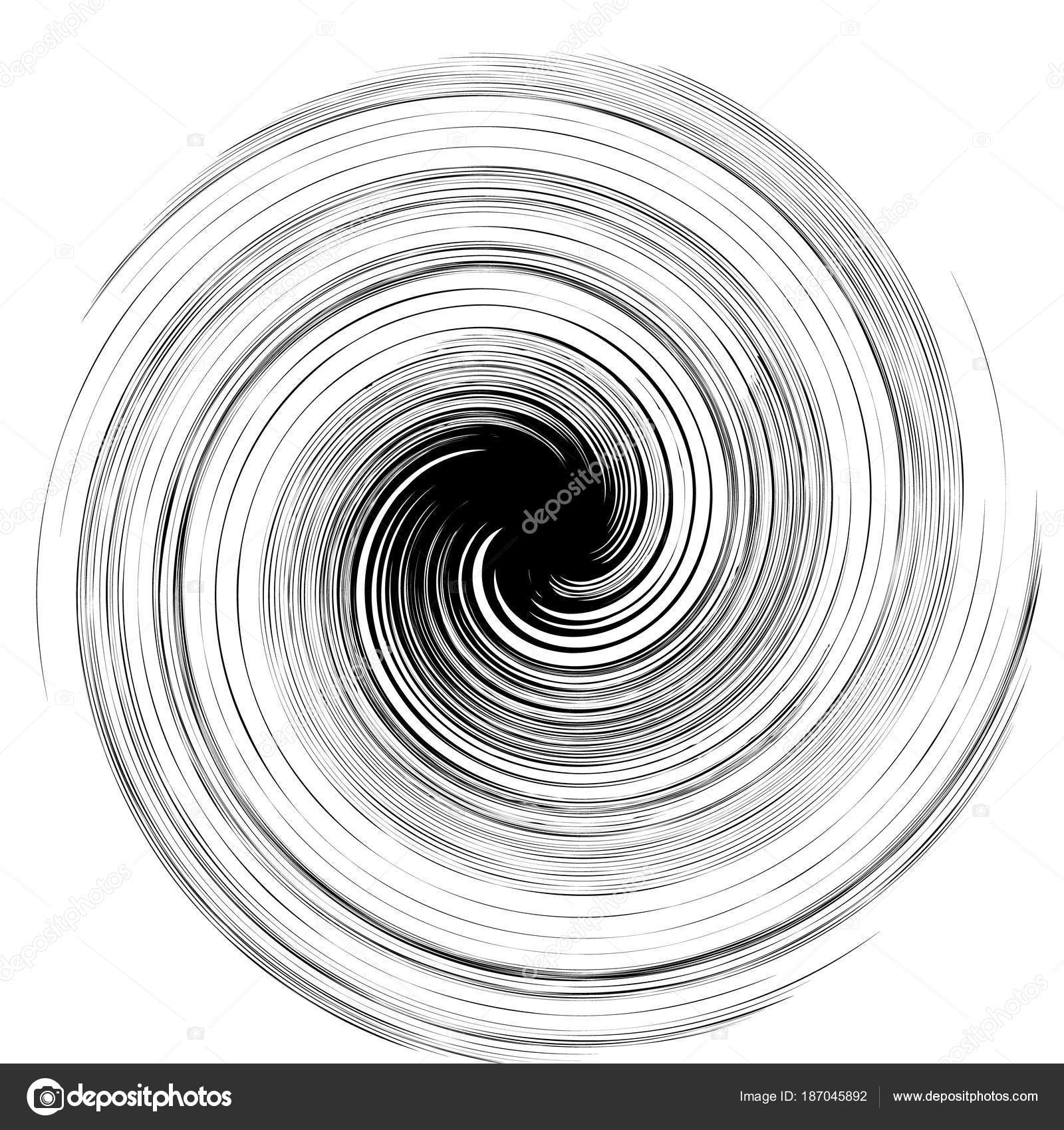 Circular Radial Abstract Geometric Element White Background Stock ...