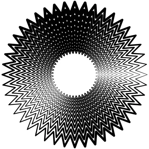 Geometric Radial Element Isolated White Background Stock Vector by ...