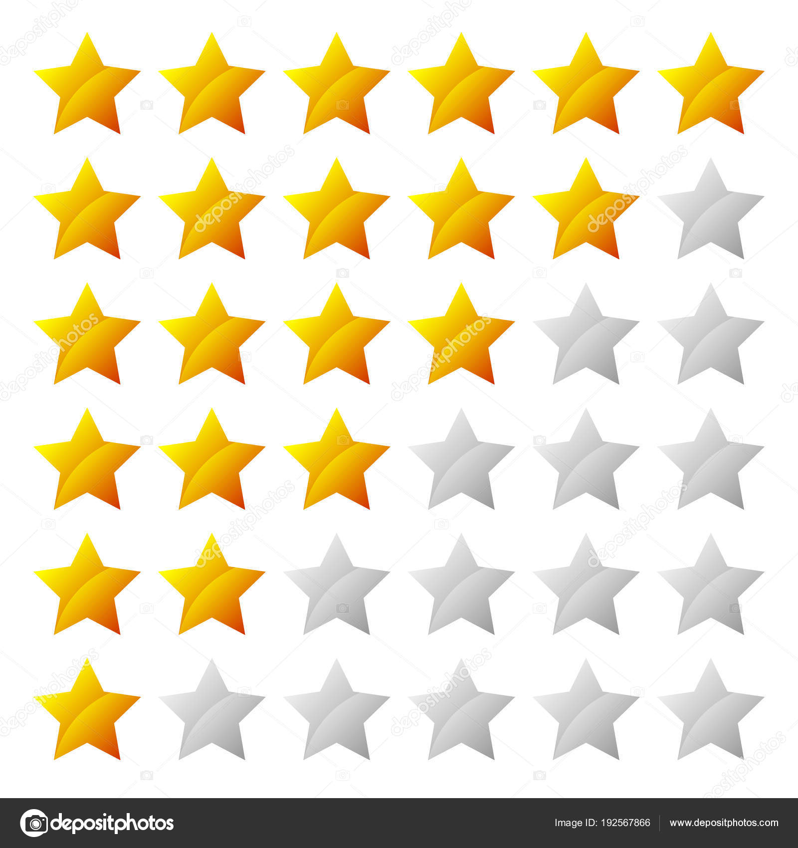 Simple Star Rating System Star Shape Vector Illustration Stock Vector ...