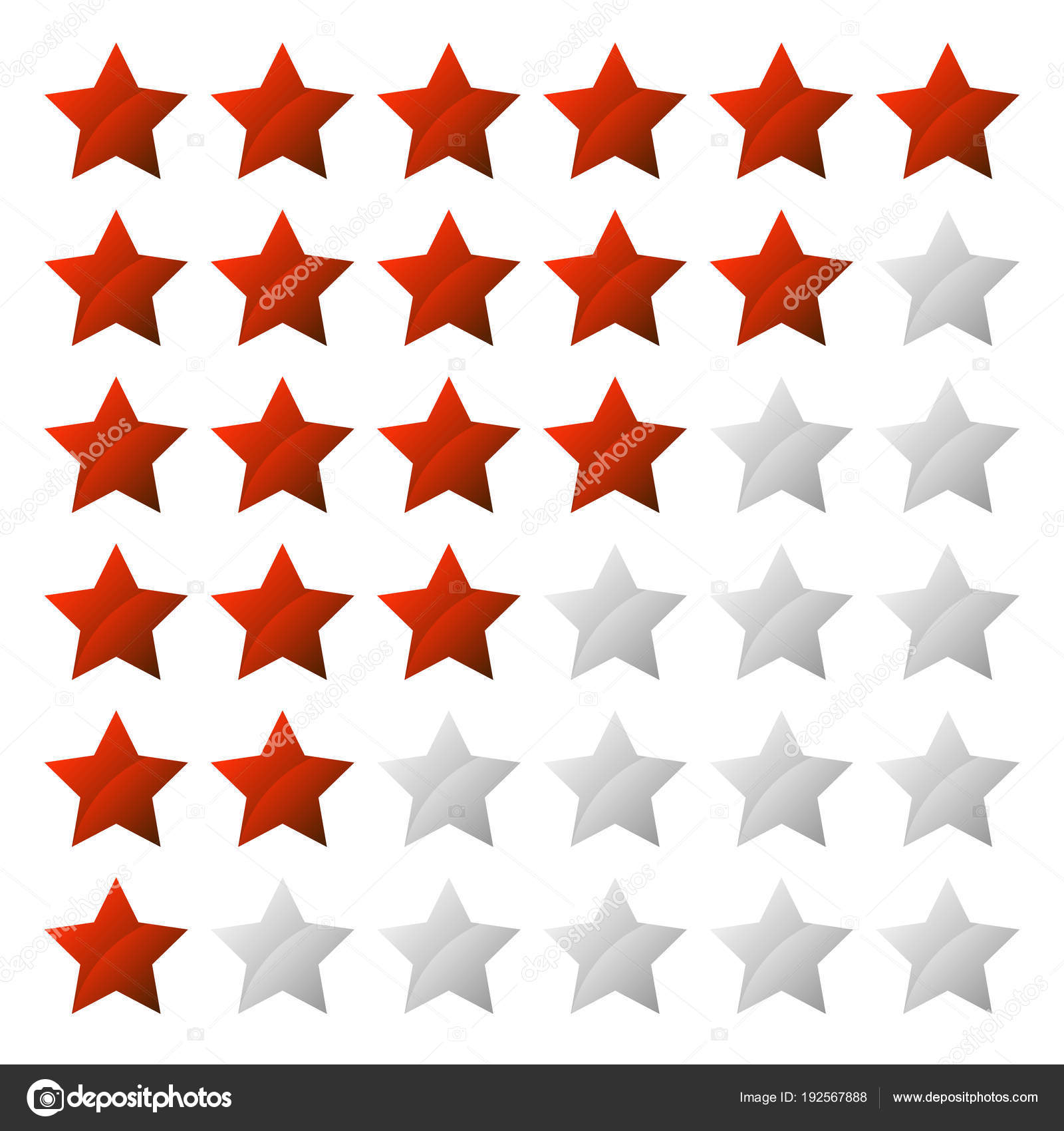 Simple Star Rating System Star Shape Vector Illustration Stock Vector ...