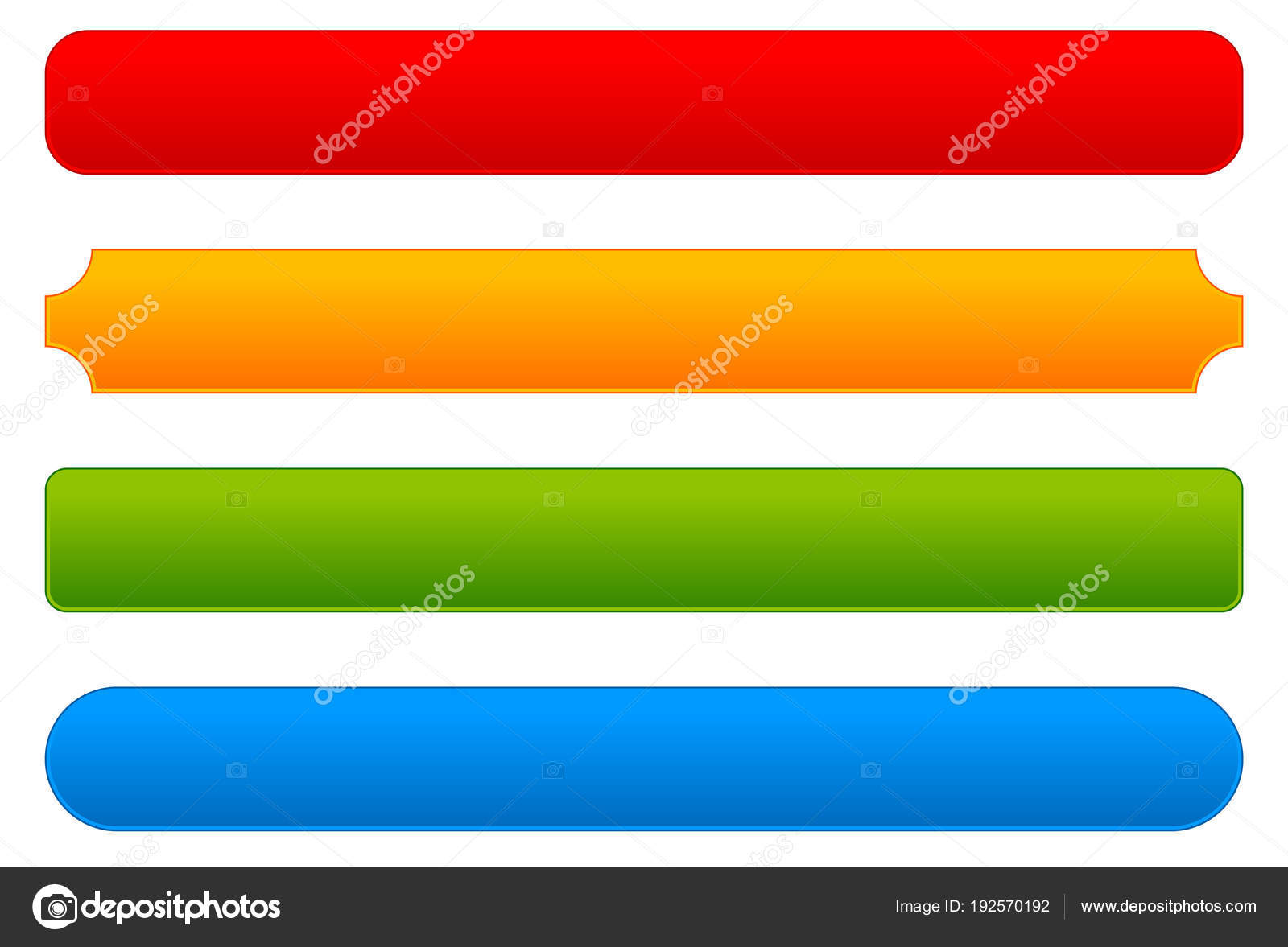 Button Bar Banner Backgrounds Different Corners Vector Illustration ...