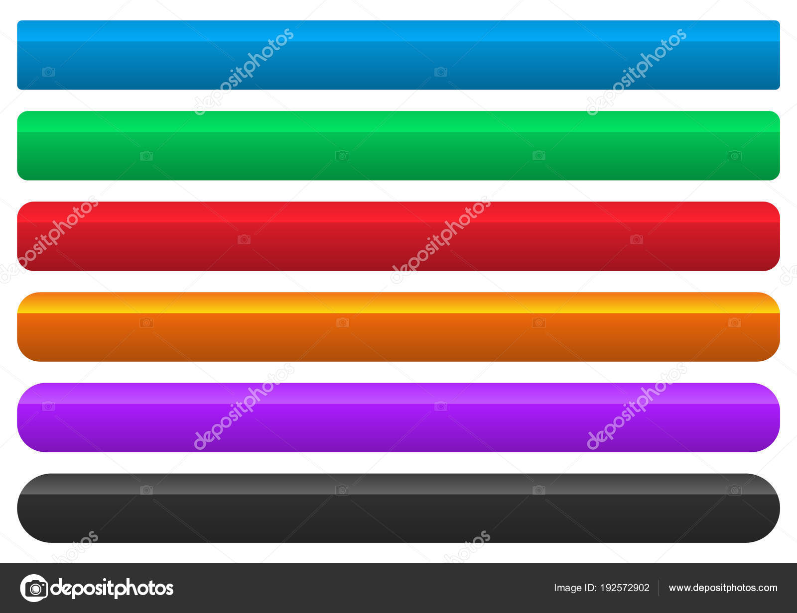 Color Button Banner Element Different Level Corner Effect Vector ...