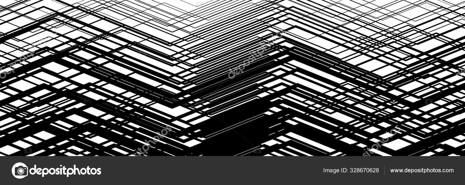 Random wavy, zig-zag lines abstract art texture, background. Sin Stock ...