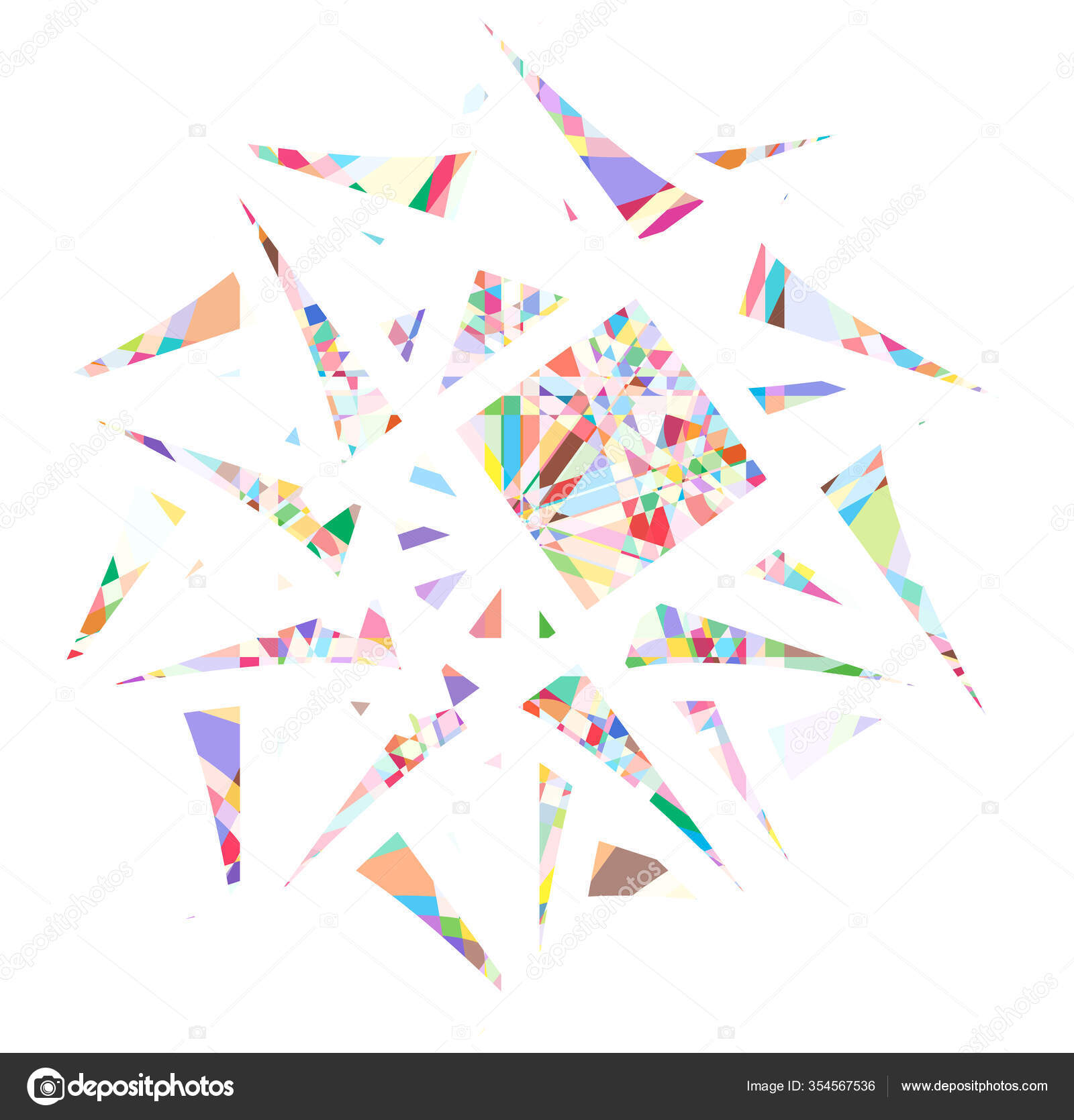 Shattered Crystal Gem Mandala Imagery Crystallized Fragmented Ruptured ...