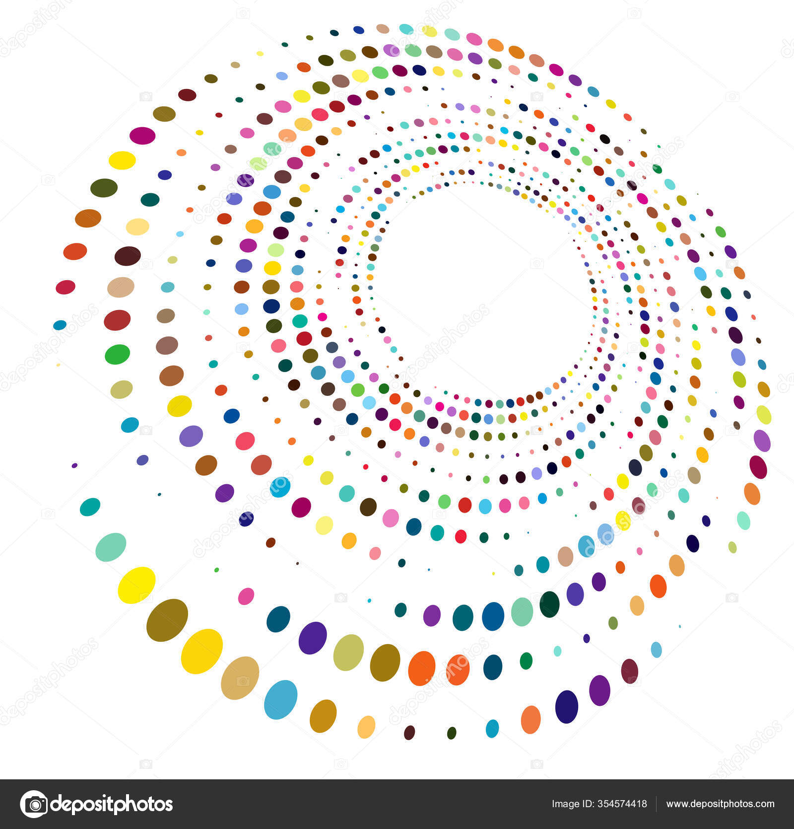 Single Mottled Multi Color Colorful Spiral Swirl Twirl Element Twisted ...