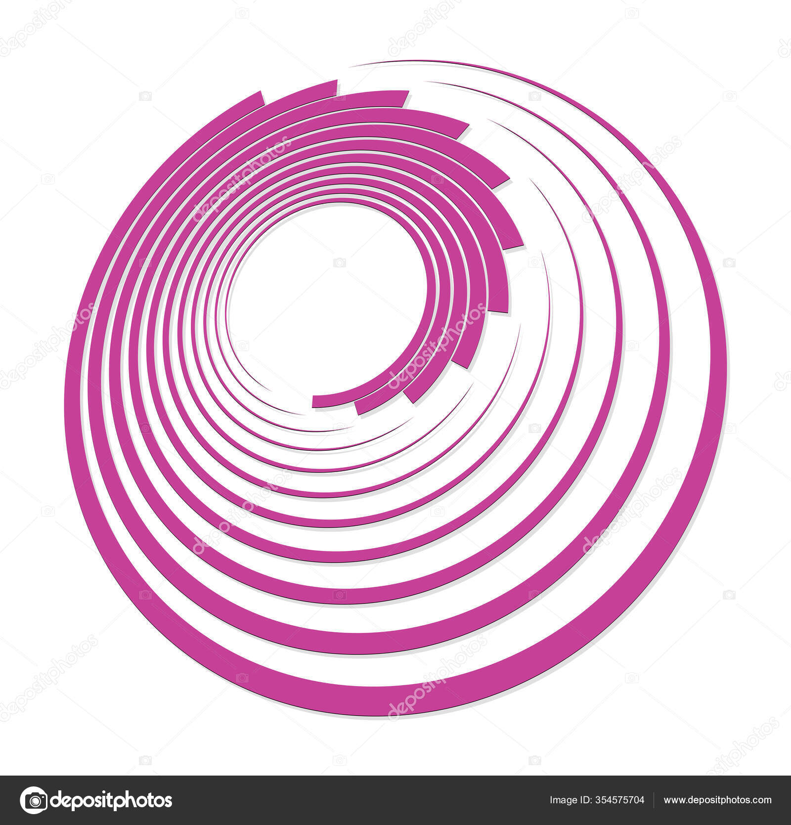 Single Colored Monochrome Twirl Swirl Shape Rotation Spin Spiral ...