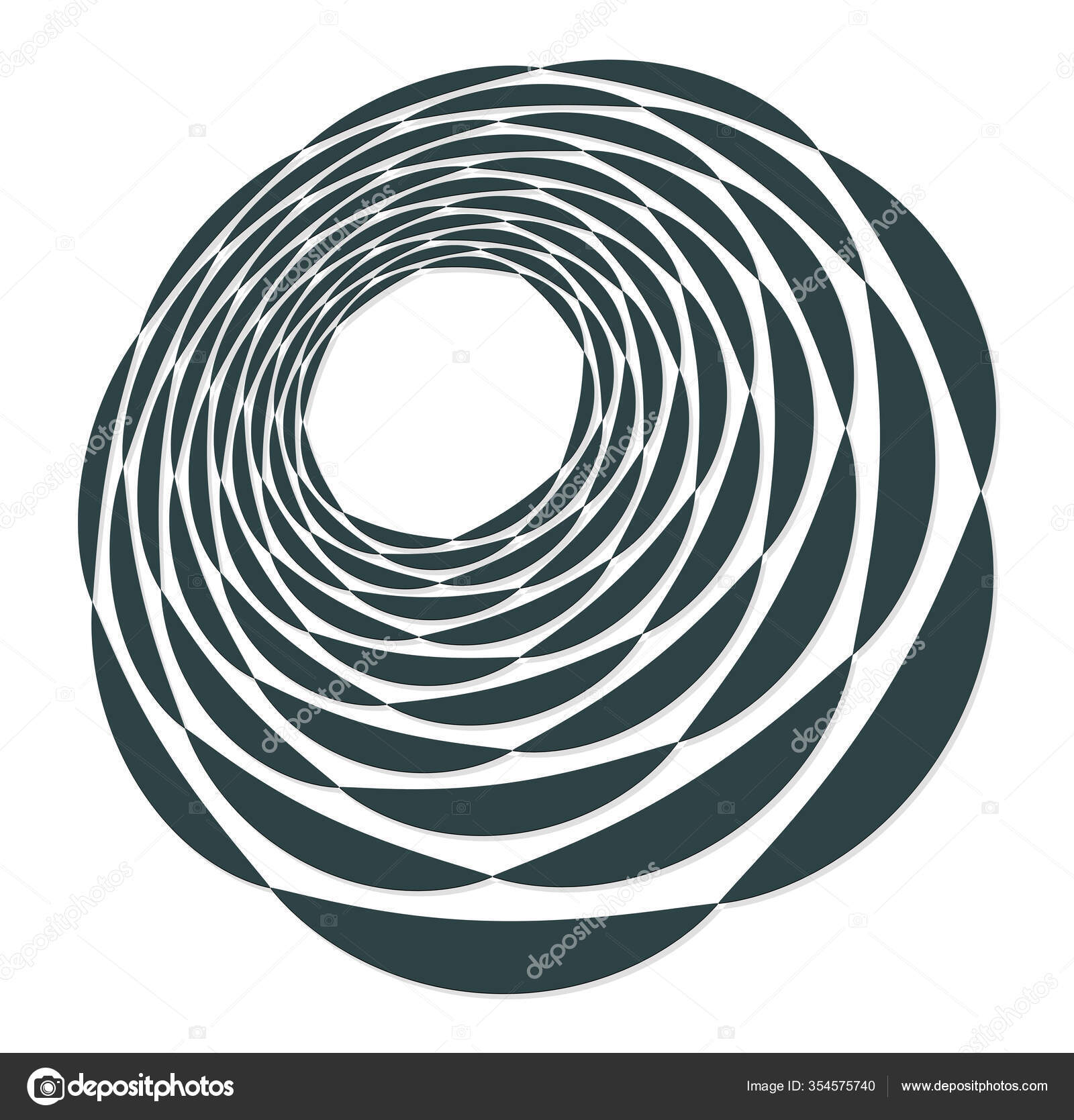 Single Colored Monochrome Twirl Swirl Shape Rotation Spin Spiral ...