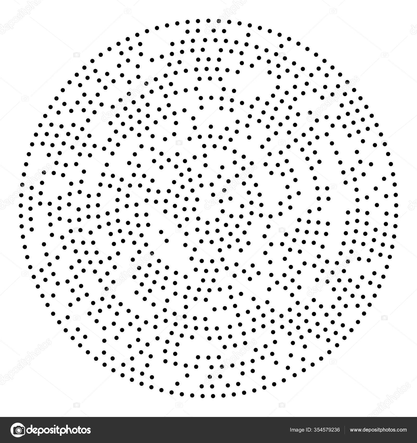 Random Dots Circles Abstract Speckles Dotted Radial Radiating Circular ...