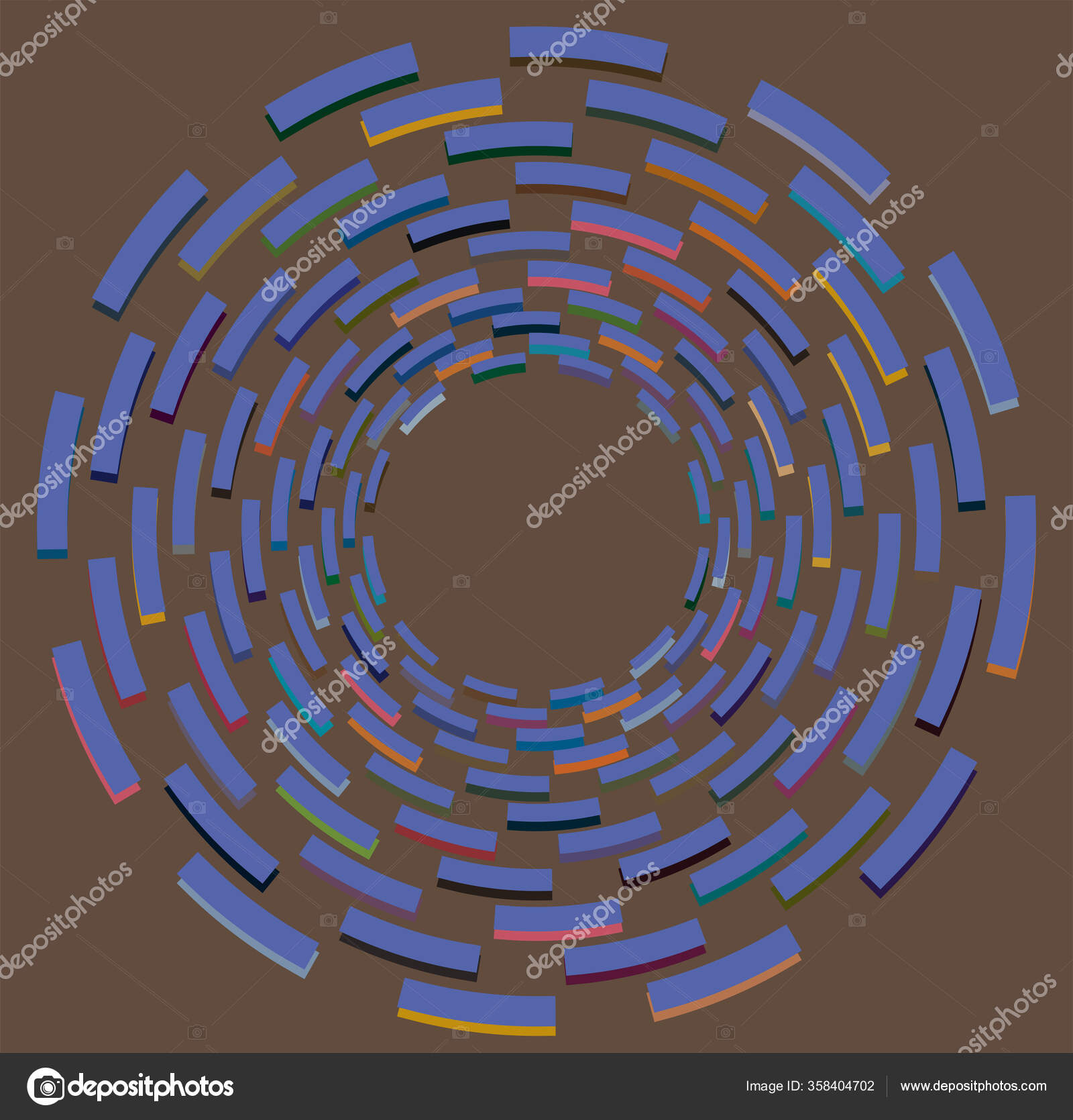 Multi Color Curly Coil Gyration Volute Shape Twine Vortex Rotating ...