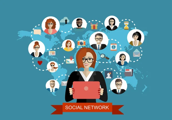Global social network Stock Vector Image by ©mitay20 #97356372