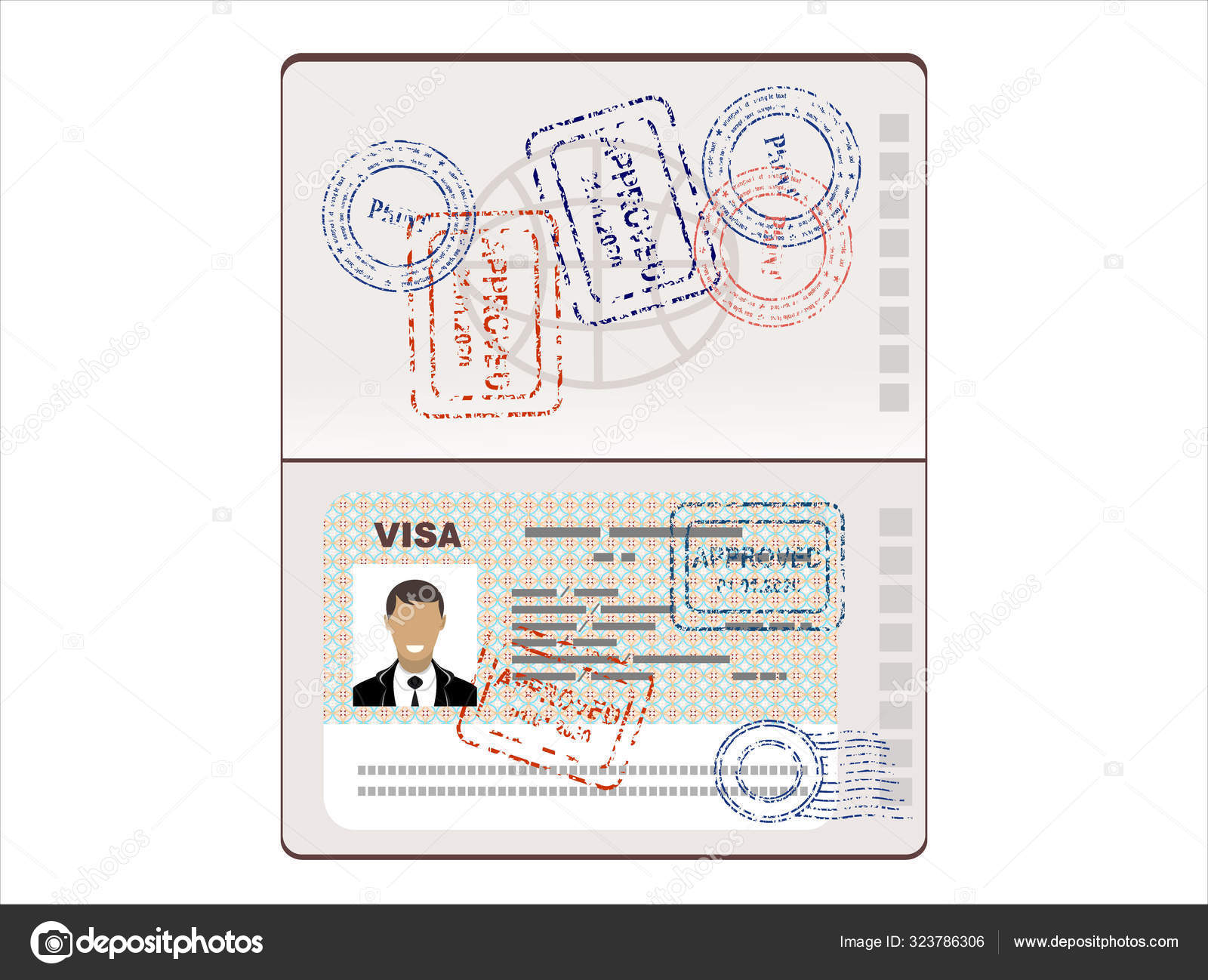 Identity Card Vector Illustration Concept Design Stock Vector by ...