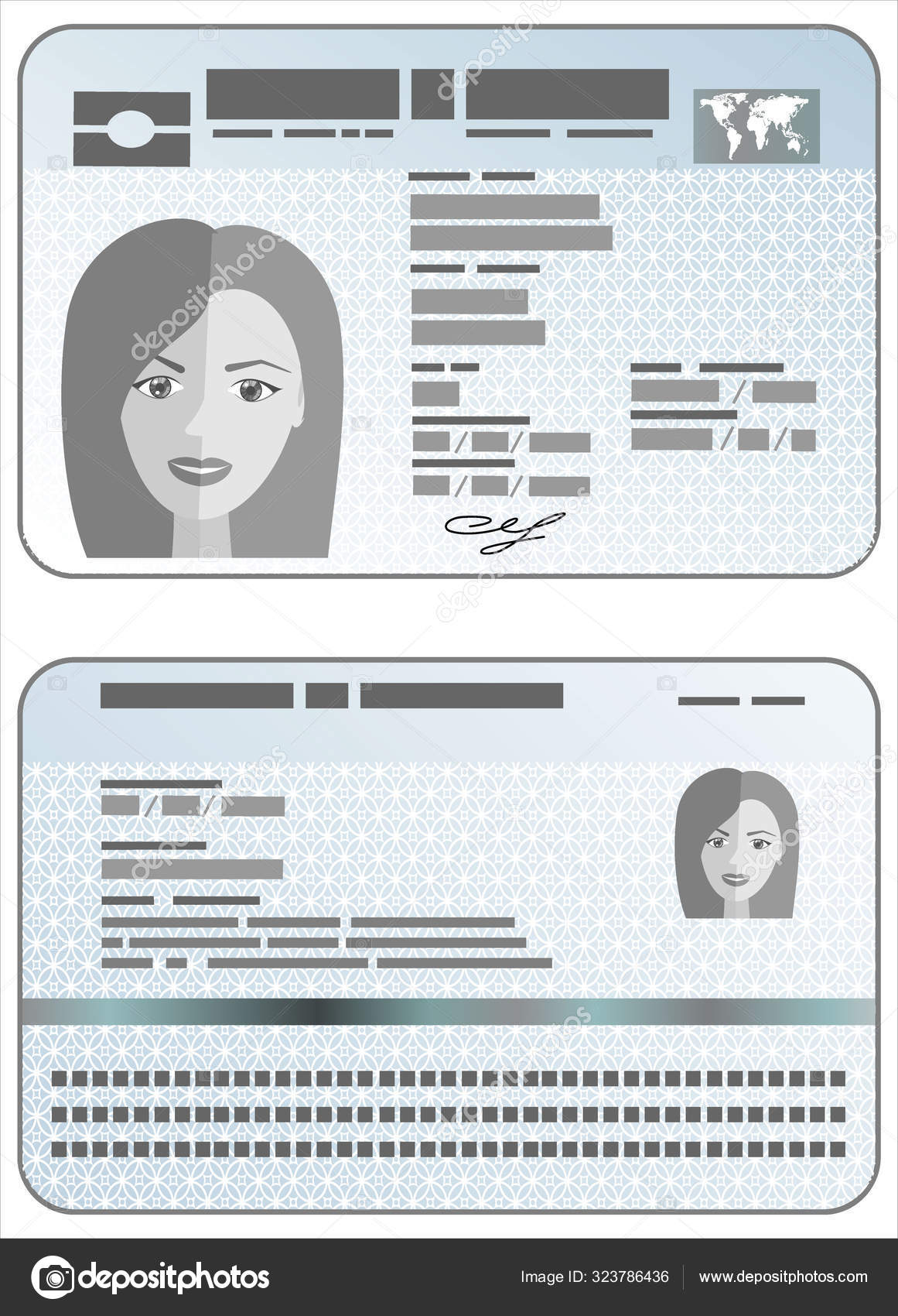 Identity Card Vector Illustration Concept Design Stock Vector by ...