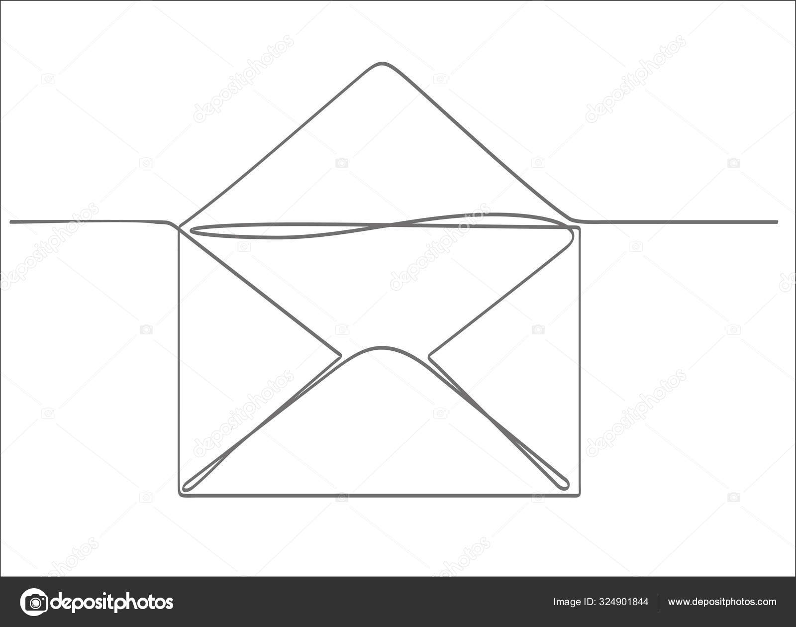 Continuous One Line Drawing Vector Illustration Letter Isolated White ...