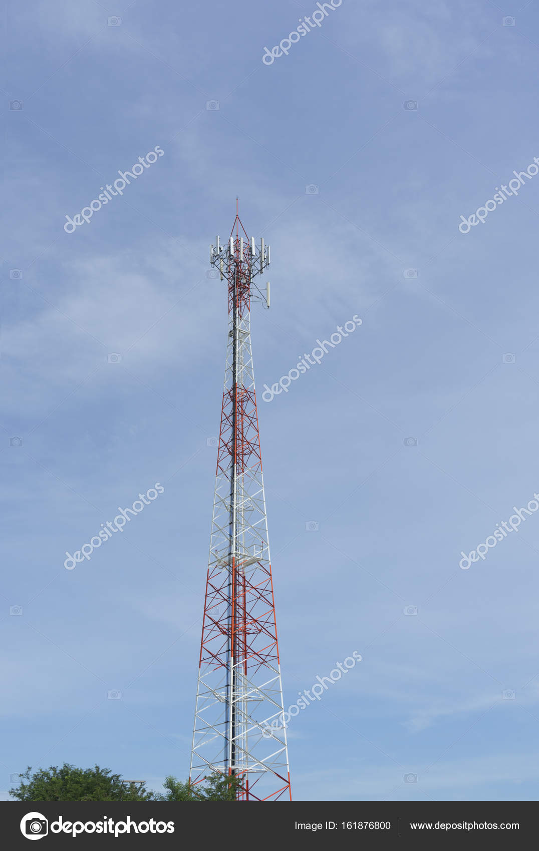 Telephone transmitter pole — Stock Photo © srikijt #161876800