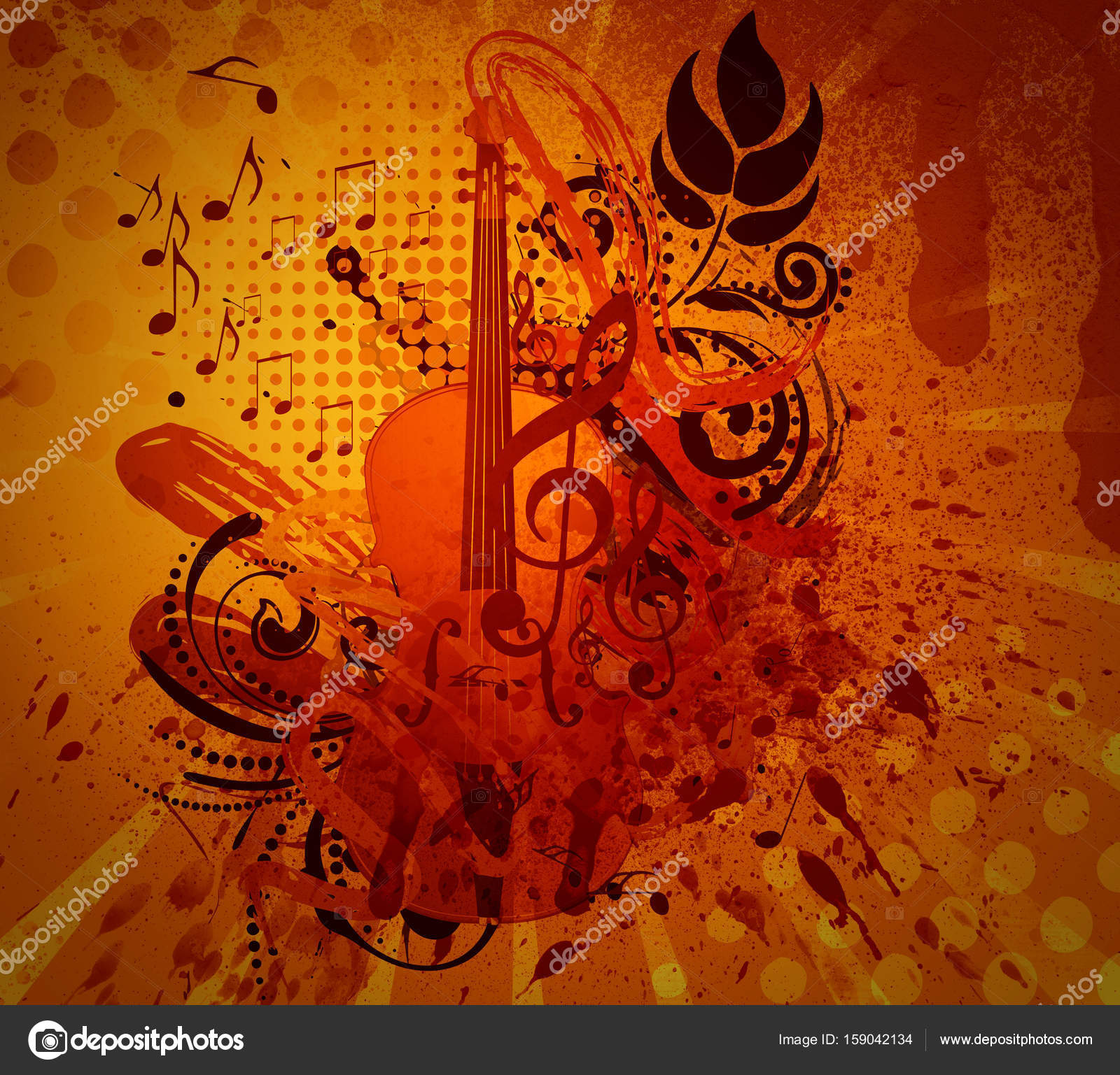 Vintage Violin Music Background — Stock Photo © artshock #159042134