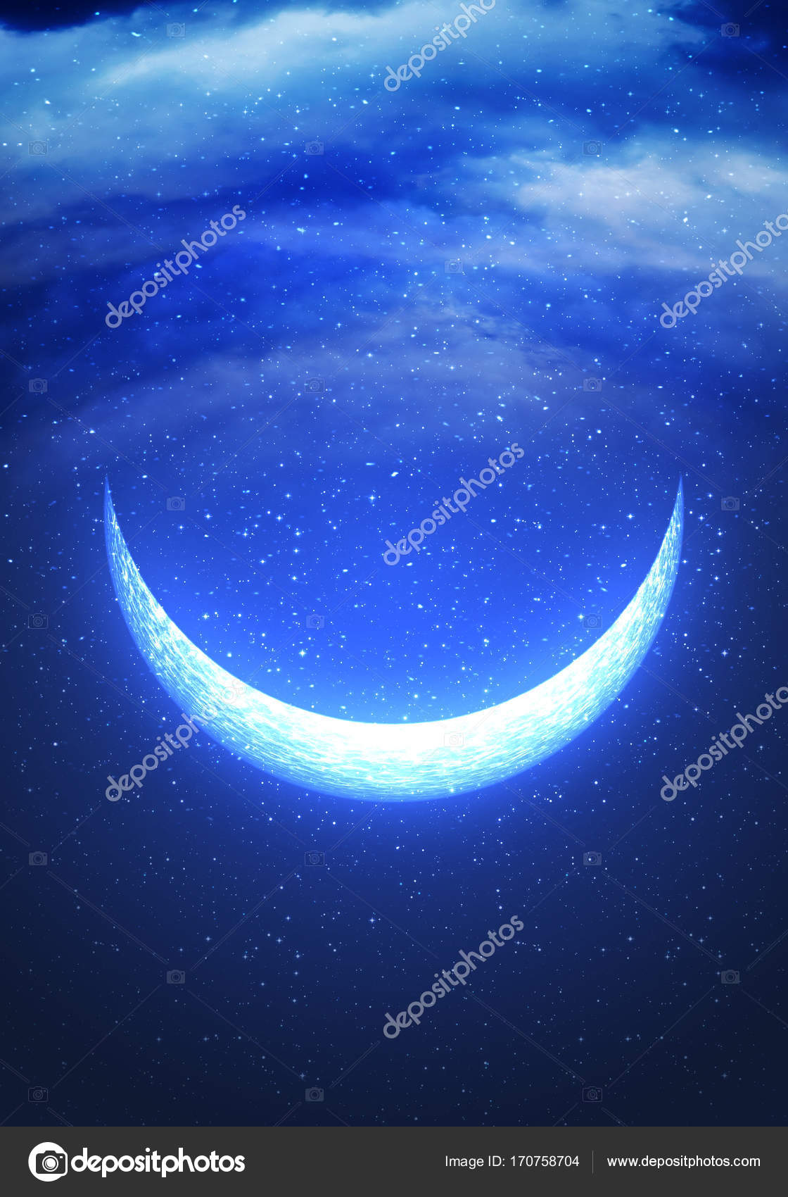 Abstract Crescent Moon