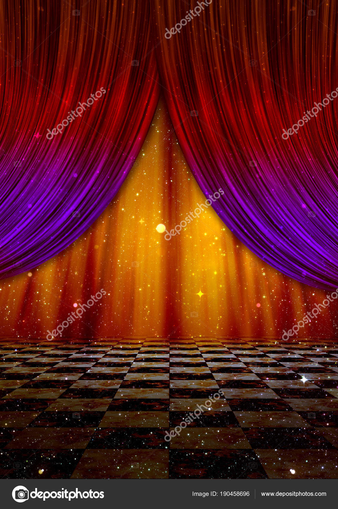 Fantasy stage with curtains Stock Photo by ©artshock 190458696
