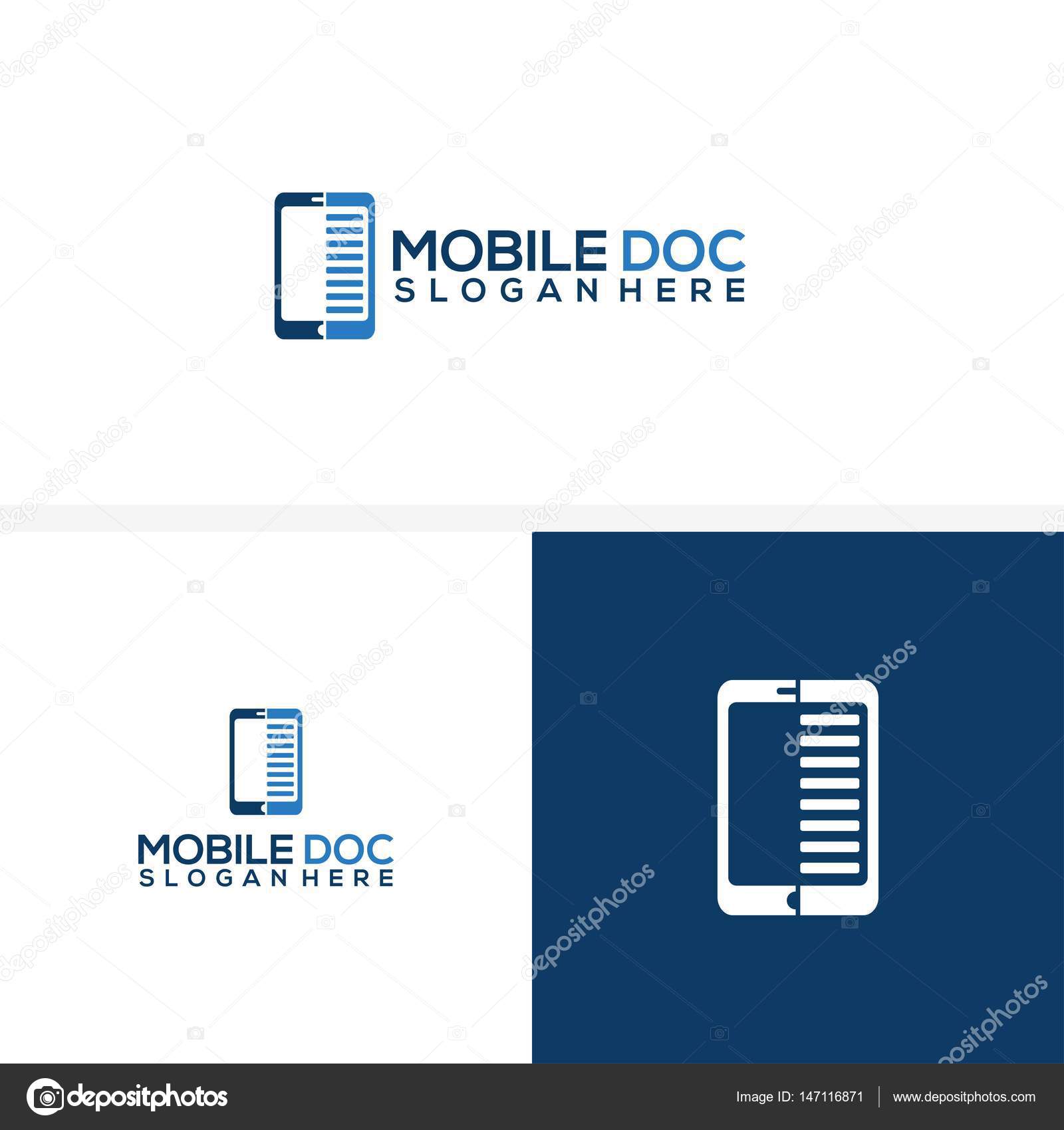 Diseño de plantilla de logotipo Doc móvil Vector de stock #147116871 de ...