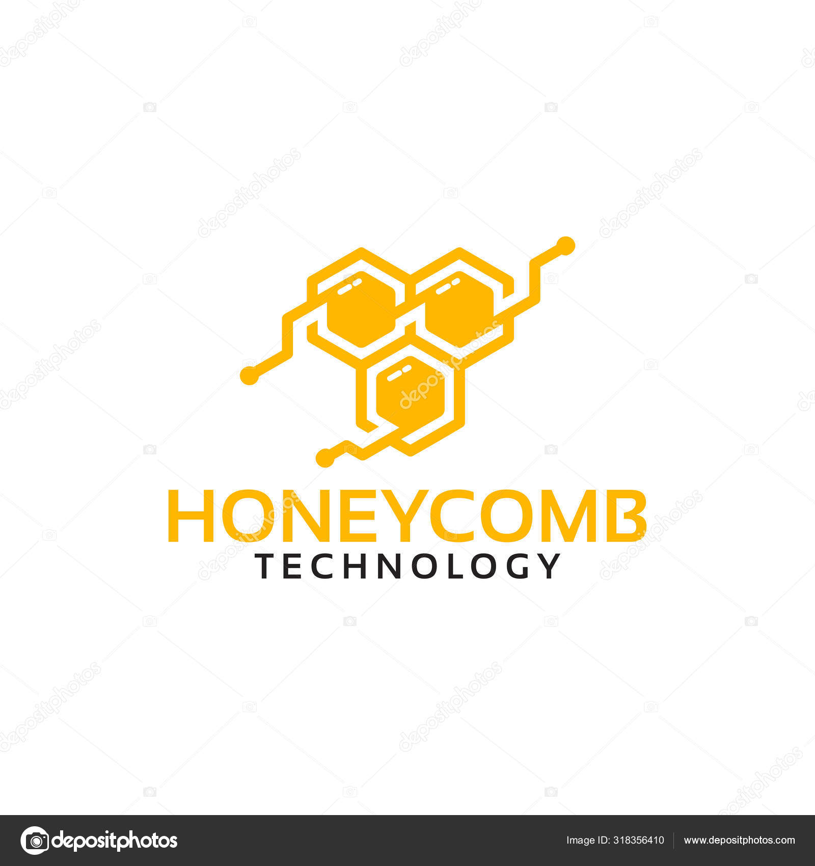 Honey Comb Logo Template Design Vector, Emblem, Honey Design Concept ...