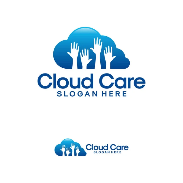 Online Caring logo designs, Cloud Care logo designs vector Stock Vector ...