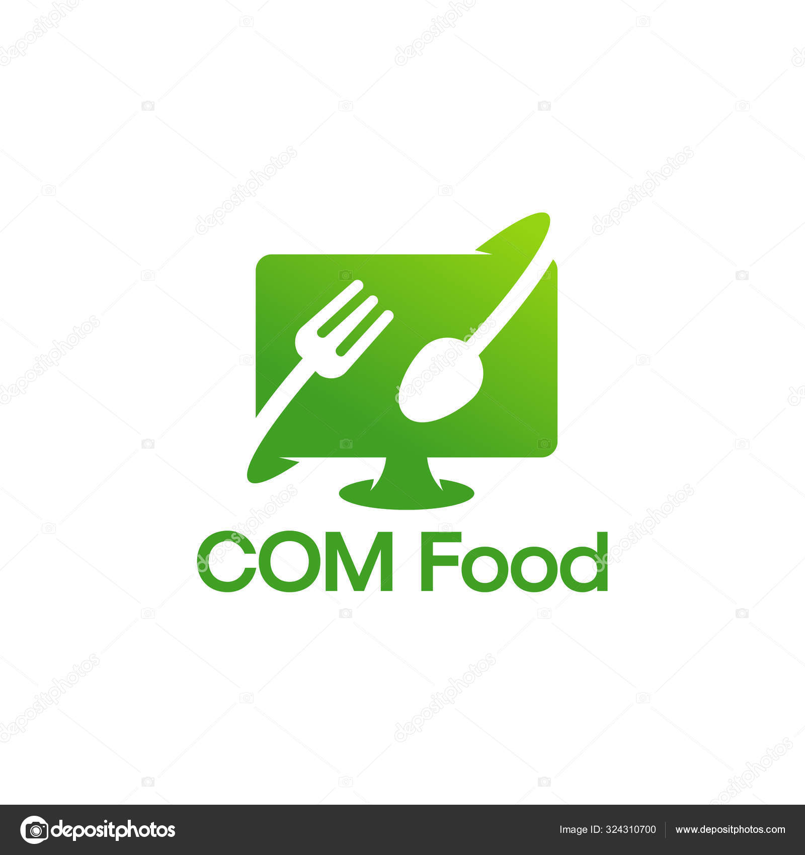 Computer food logo template, Computer Restaurant logo designs vector ...