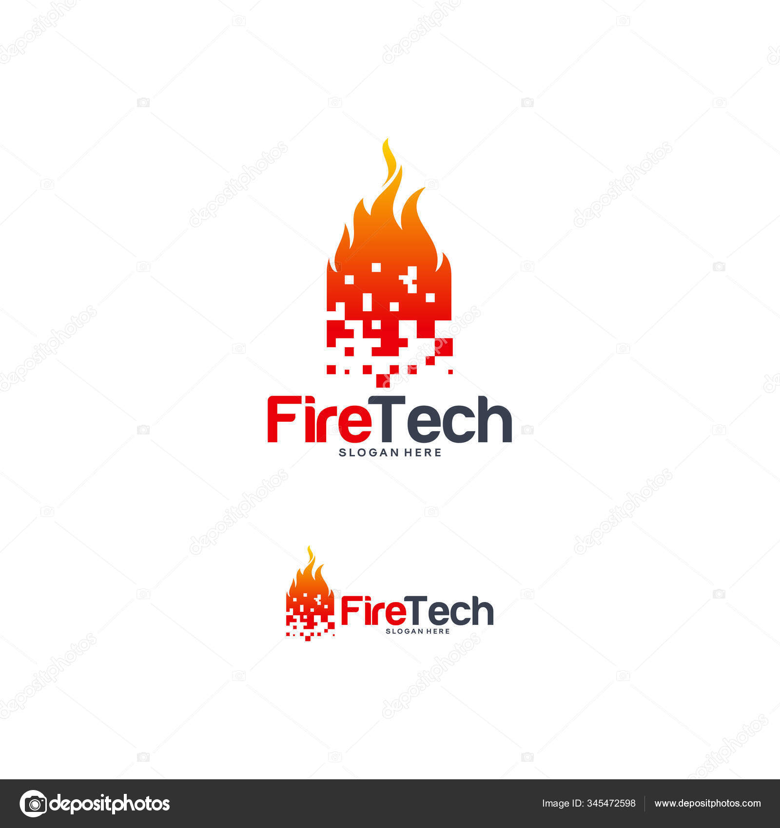 Diseño de logotipos Digital Fire, Diseño de logotipos Pixel Fire ...