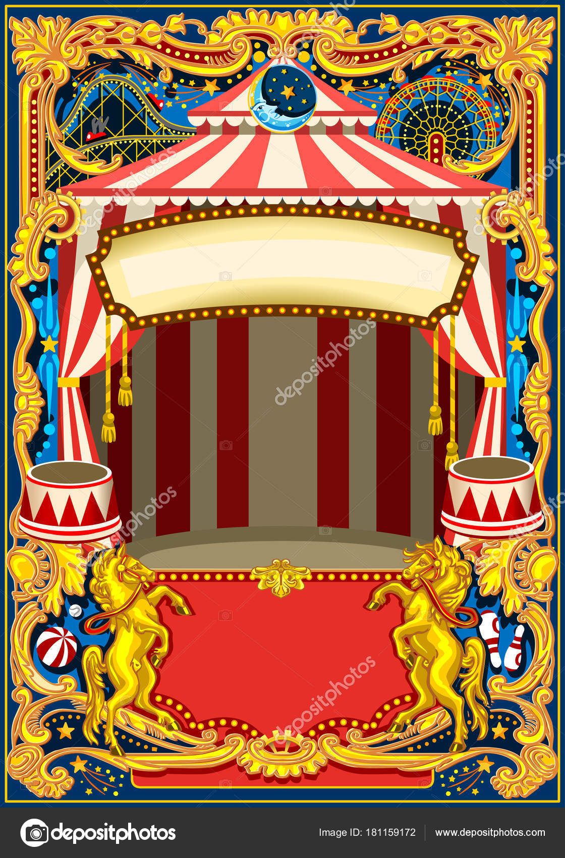 Circus Border Vector