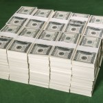 Ten thousand dollar stacks on money — Stock Photo © Elnur_ #2529240