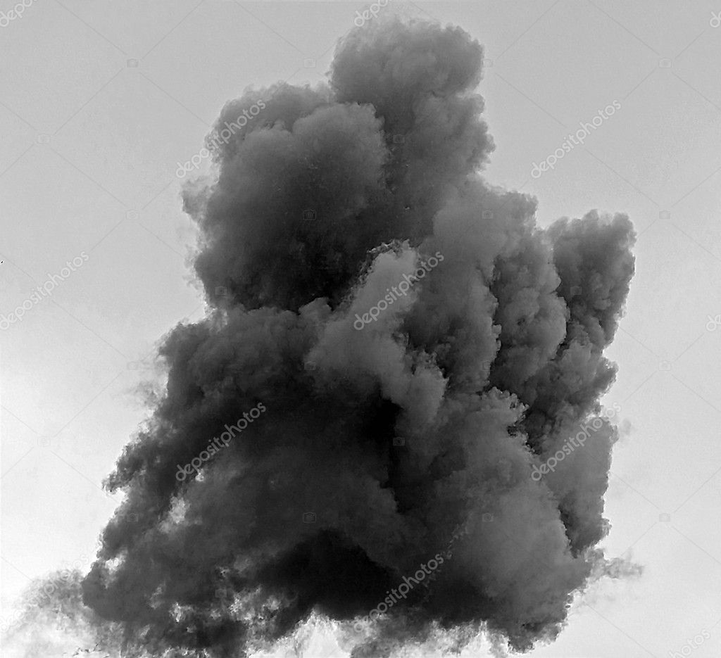 Black cloud of the explosion in the sky Stock Photo by ©ChiccoDodiFC ...