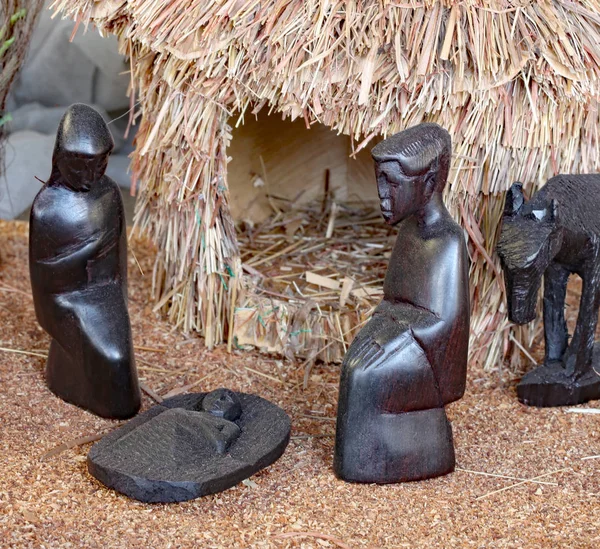 Nativity scene with the holy family from Angola in African style Stock ...