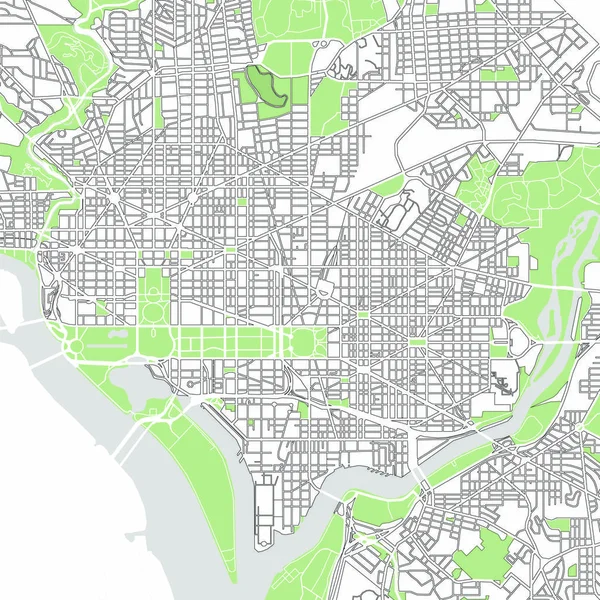 Plano de la ciudad de washington dc | mapa de la ciudad de Washington ...