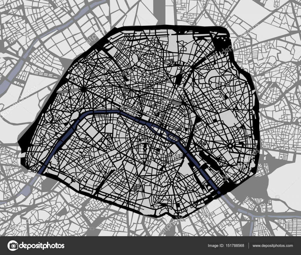 Map of the city of Paris, France ⬇ Vector Image by © tish11 | Vector ...