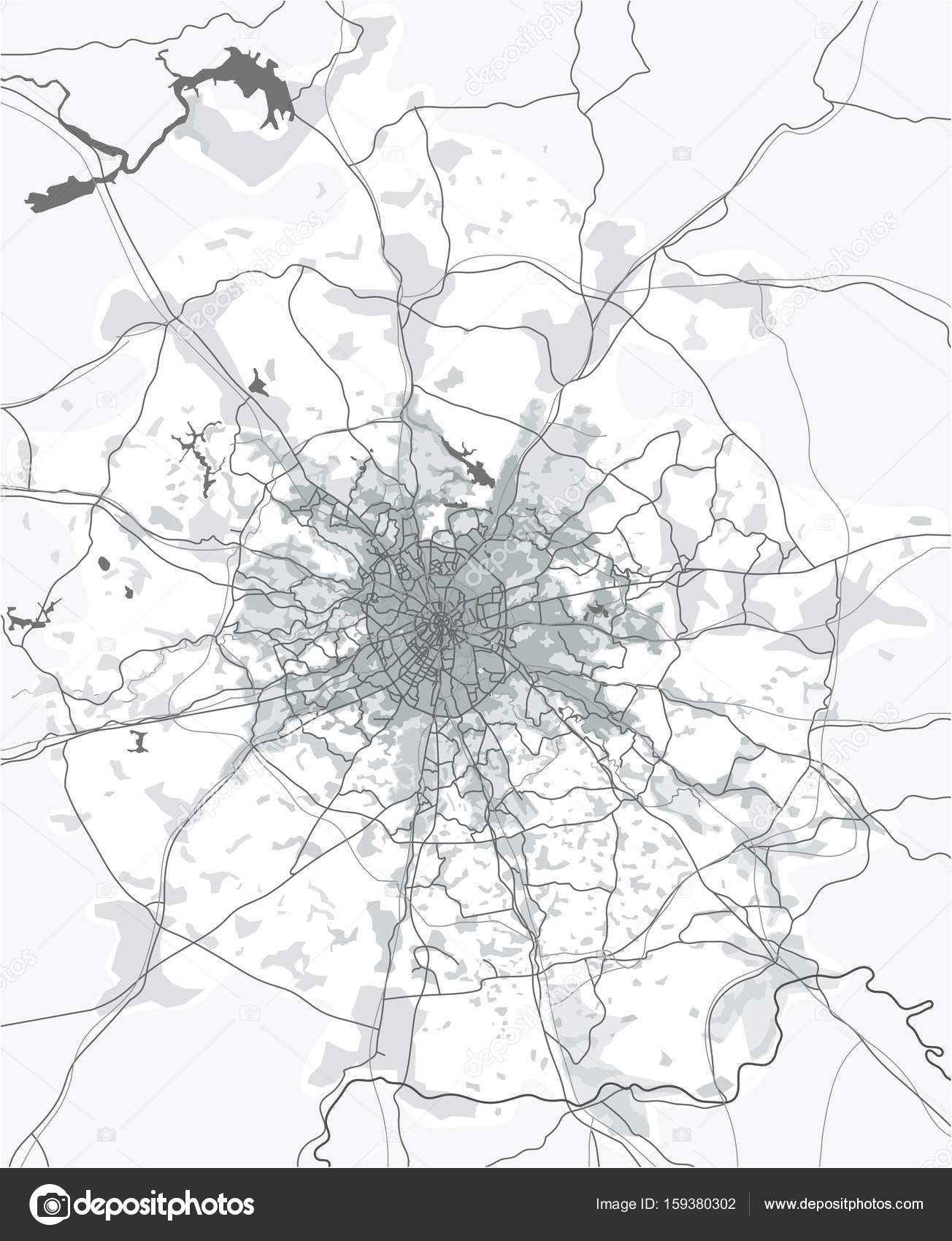 Map of the city of Moscow, Russia Stock Vector by ©tish11 159380302