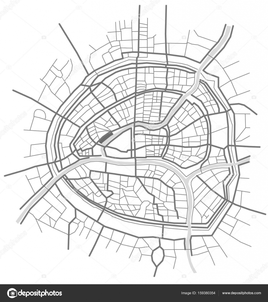 Map of the city of Moscow, Russia Stock Vector Image by ©tish11 #159380354