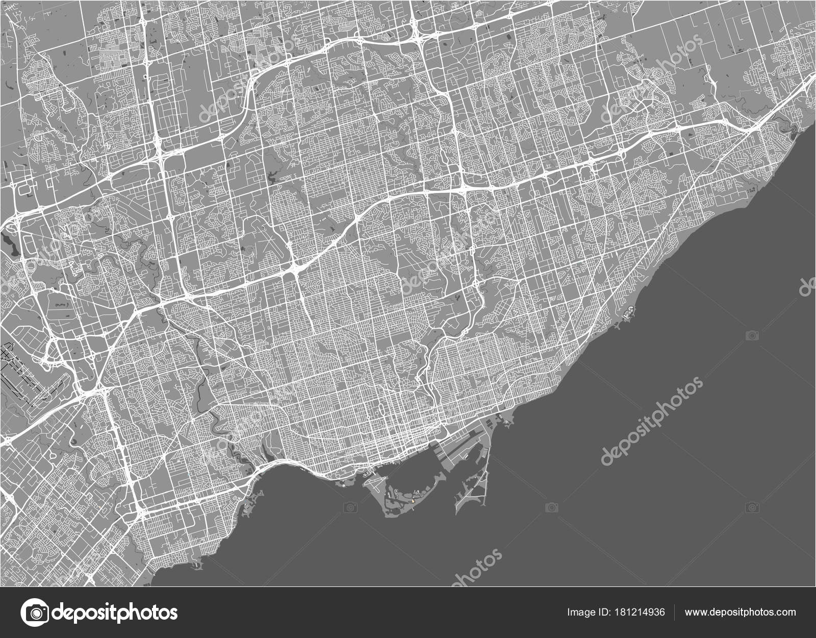 Map of the city of Toronto, Canada Stock Vector Image by ©tish11 #181214936