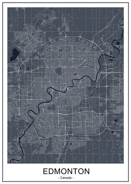 mapa de la ciudad de Edmonton, Canad 2024
