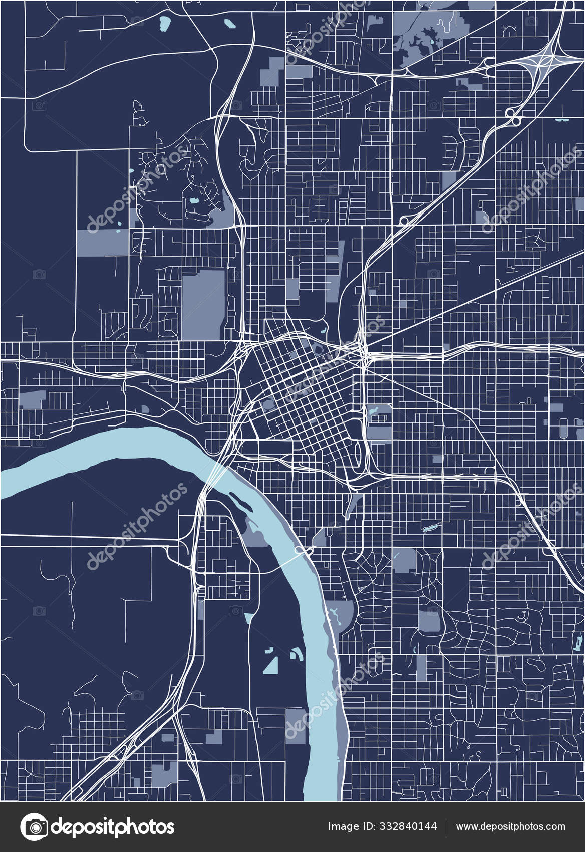 La Ubicación En El Mapa De Tulsa Oklahoma