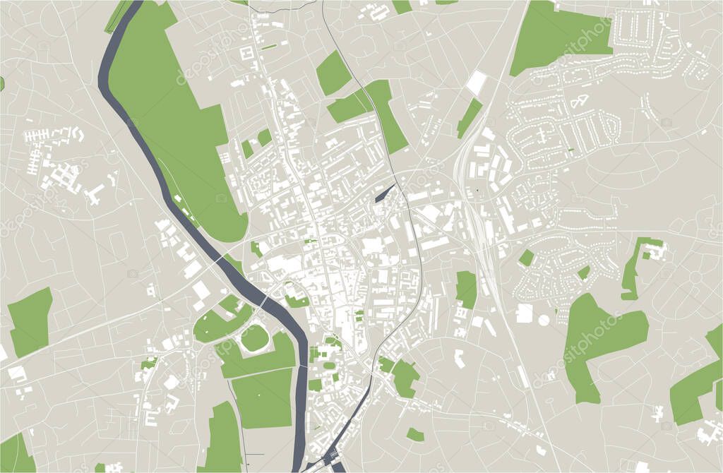mapa de la ciudad de Worcester, Worcestershire, West Midlands ...