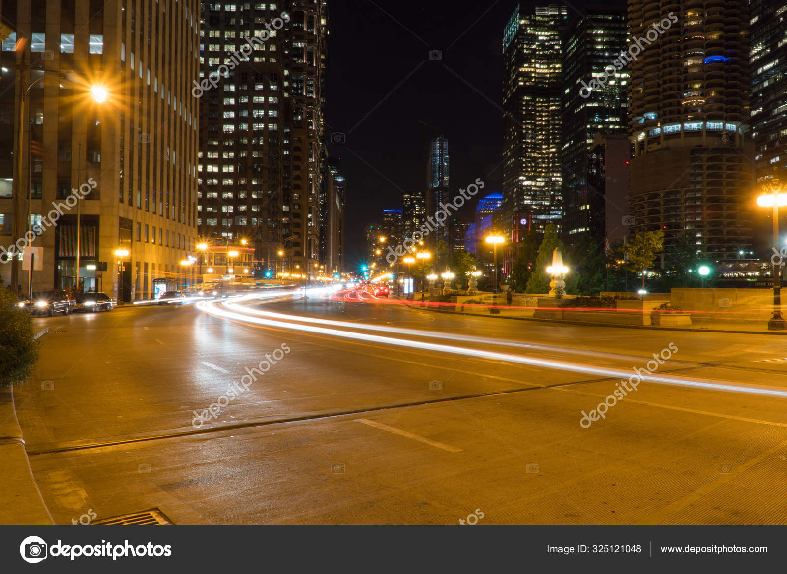 Busy Downtown Street View