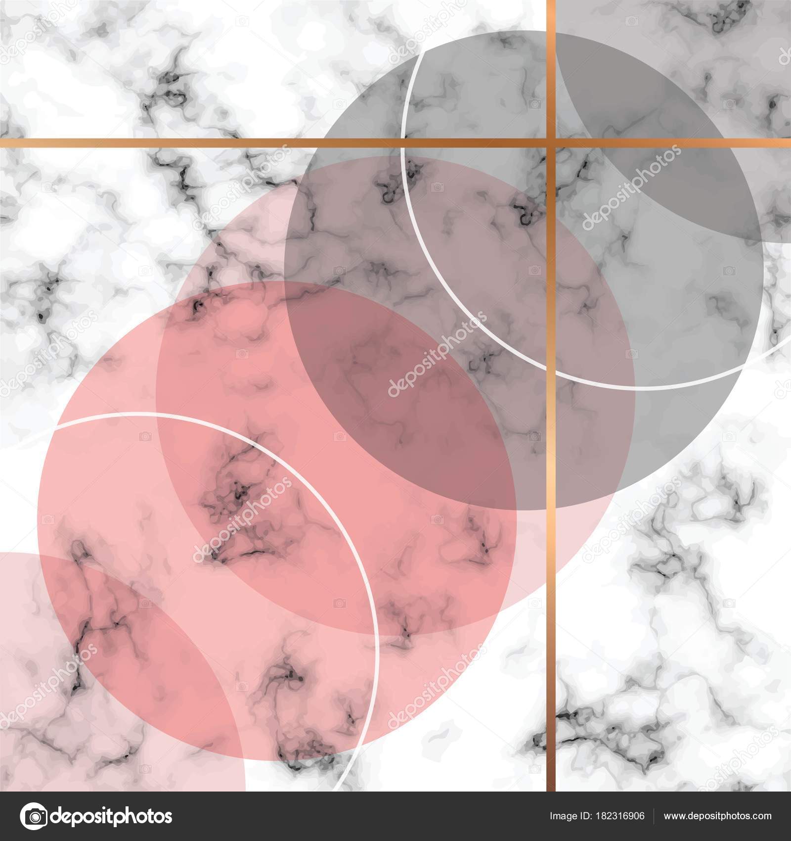 Vector marble texture design with golden geometric lines Stock Vector ...