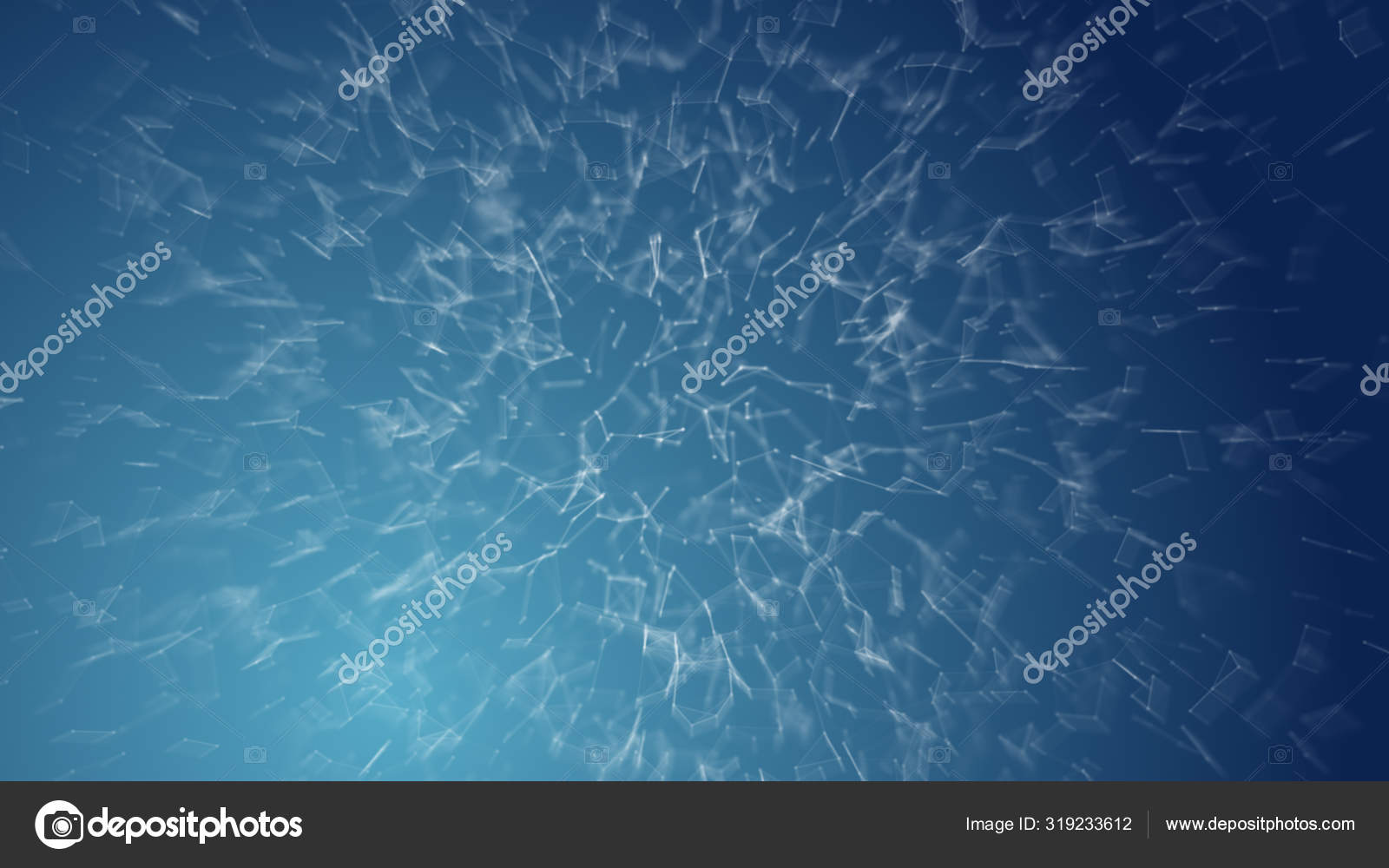 Abstract blue blurred geometry wireframe network and connecting — Stock ...
