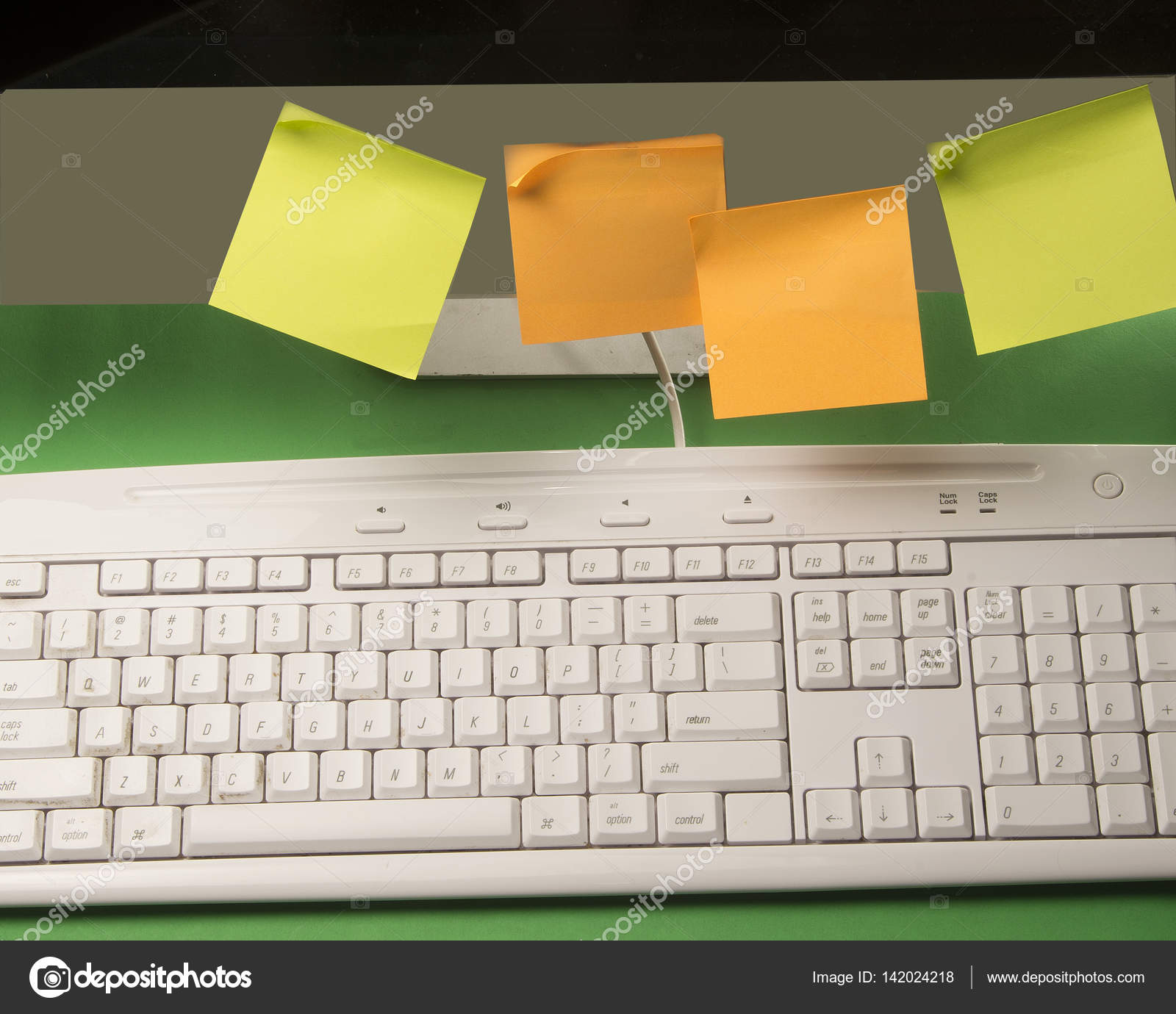 Computer and Reminder Stickers — Stock Photo © timothyoleary #142024218
