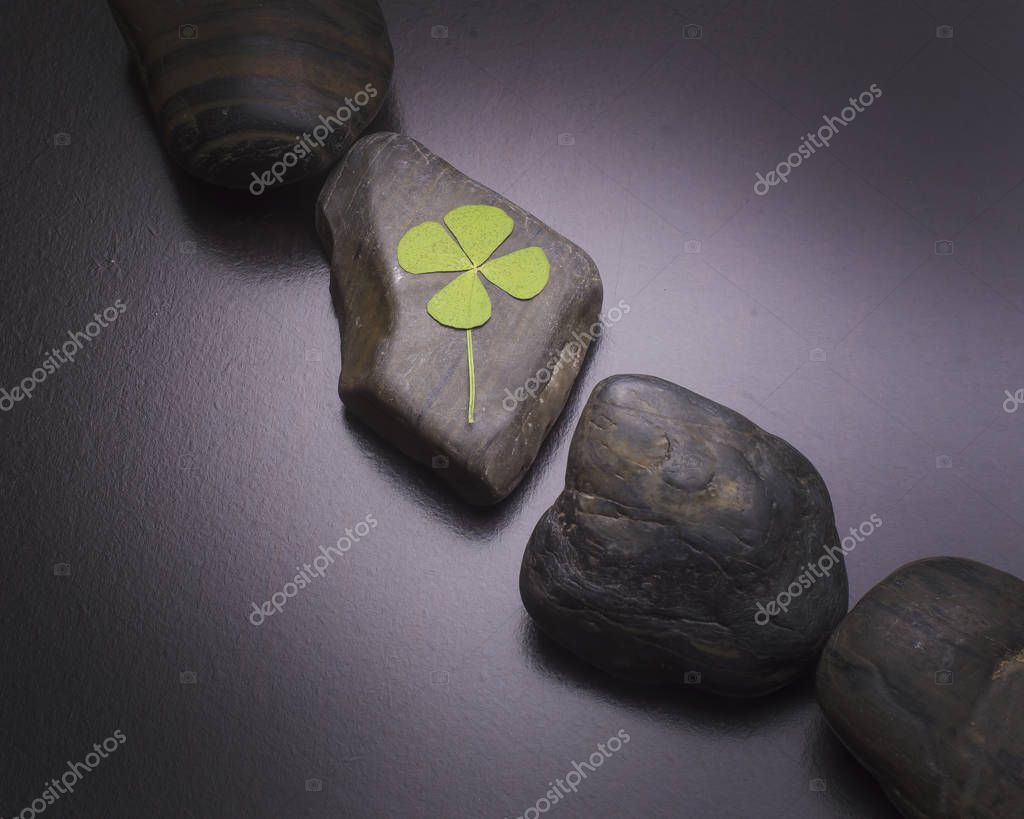 Buena suerte de los irlandeses como se representa con un trébol de ...