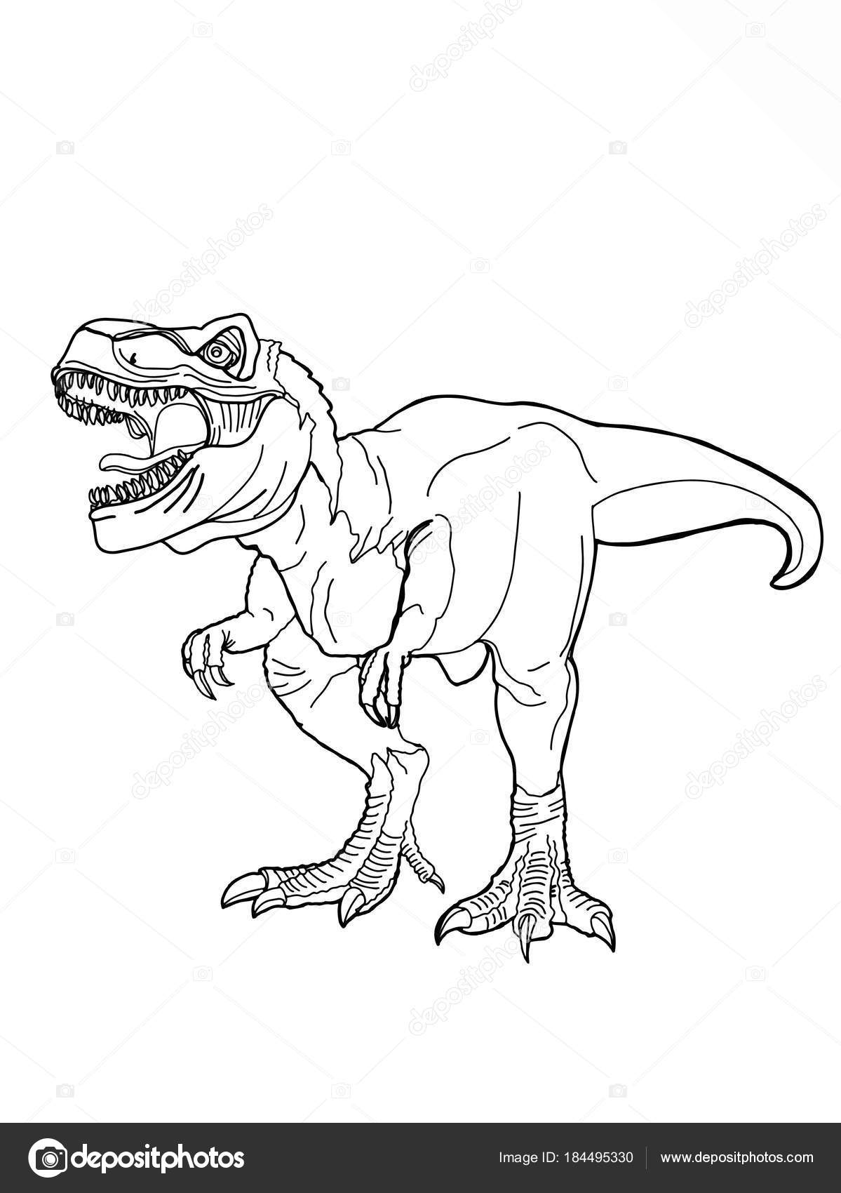 Realistic Dinosaur Drawing