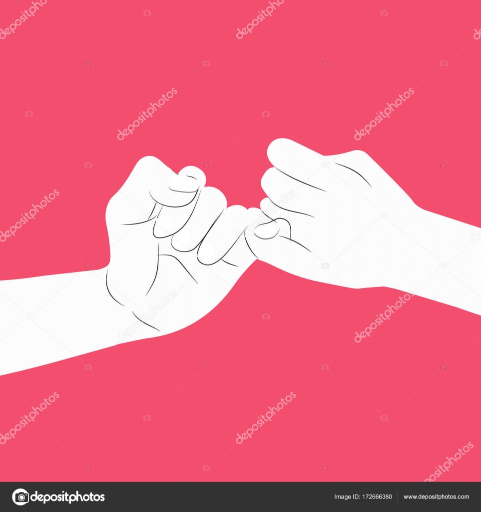 Hand holding promise vector on pink background Stock Vector by ©focus ...