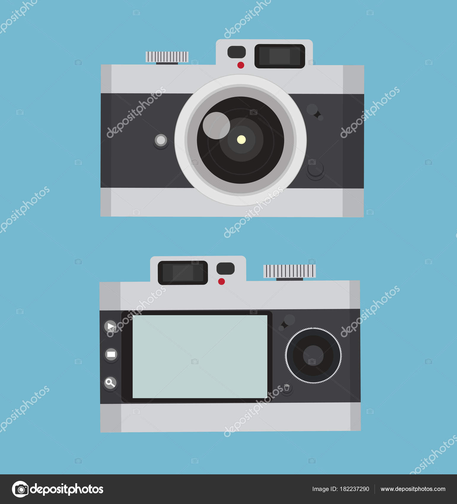 Camera Back View Vector