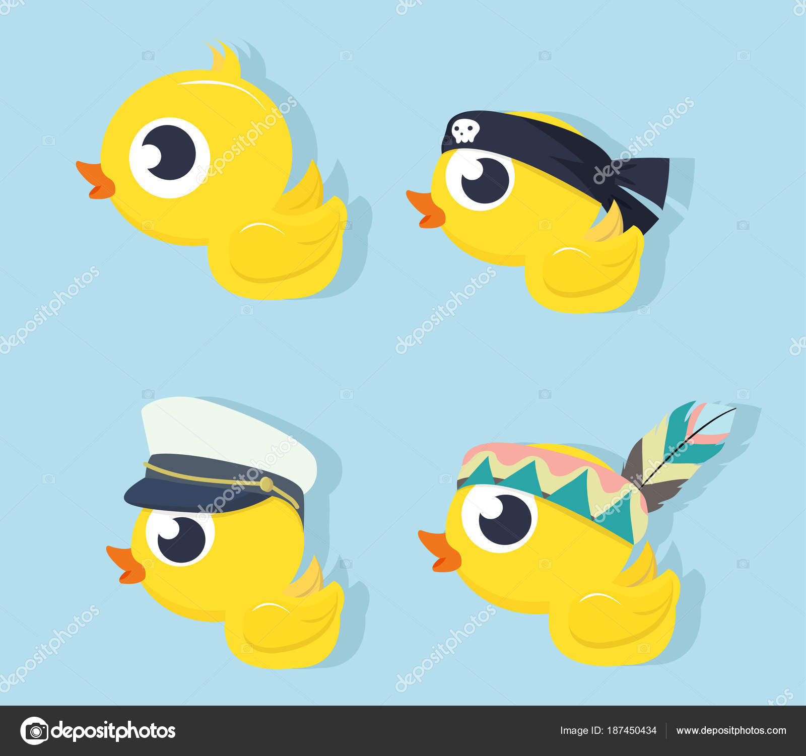 Cute Character Ducks Swim Stock Vector Image by ©focus_bell@hotmail.co ...